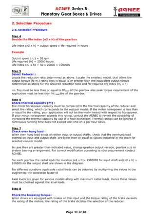 Agnee B series planetary gear box | PDF