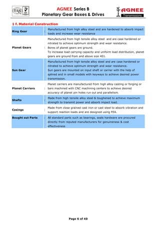 Agnee B series planetary gear box | PDF
