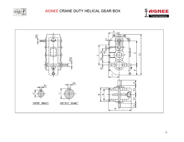 Agnee crane duty helical gear box | PPT