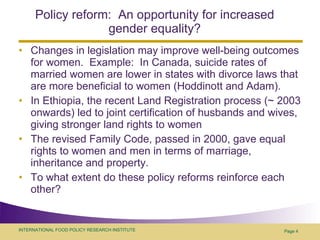 Land Registration and Policy Reforms Toward Gender Equality in Ethiopia ...