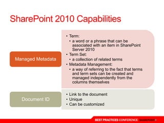 Enterprise Document Management in SharePoint 2010 | PPT