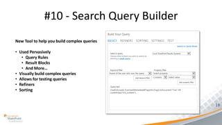 MetaVis Webinar - 10 Things I Like in SharePoint 2013 Search | PPT