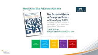 MetaVis Webinar - 10 Things I Like in SharePoint 2013 Search | PPT