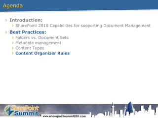 Organizing Documents in SharePoint 2010 | PPT