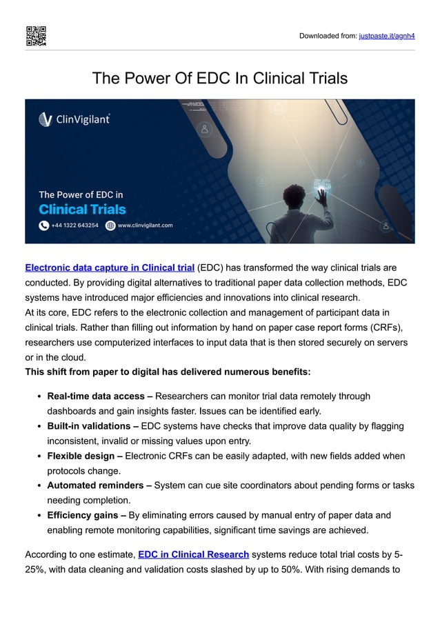 EDC In Clinical Trials| Electronic Data Capture In Clinical Trials | PDF | Computer Software and ...