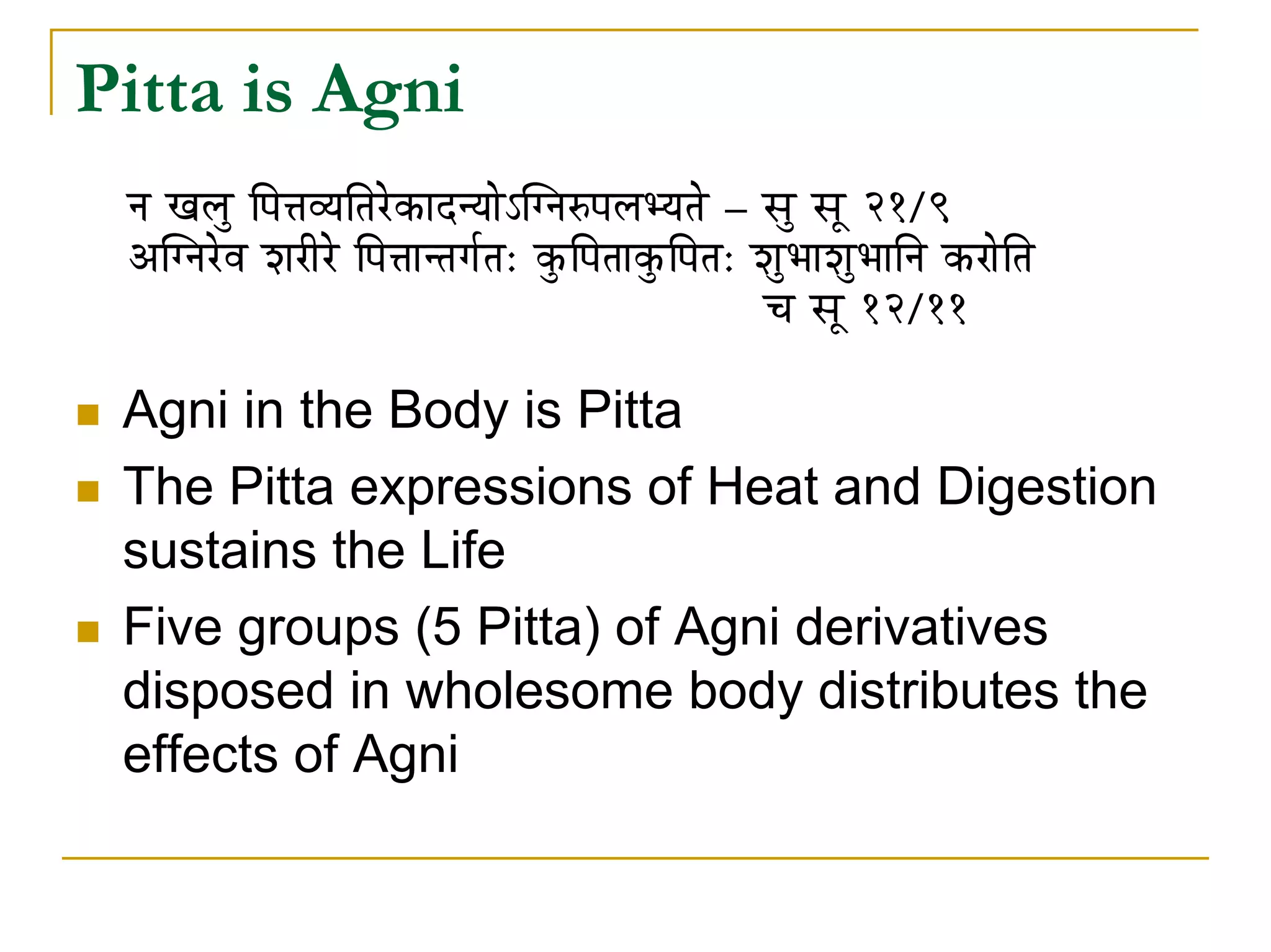 Chikitsa Interpretation of Agni | PDF
