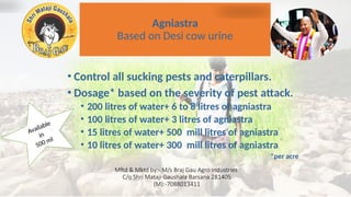 Agniastra for natural farming spray at the pest control | PPTX