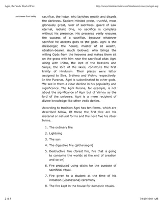 Agni,head3 vedic god of fire on ram | PDF