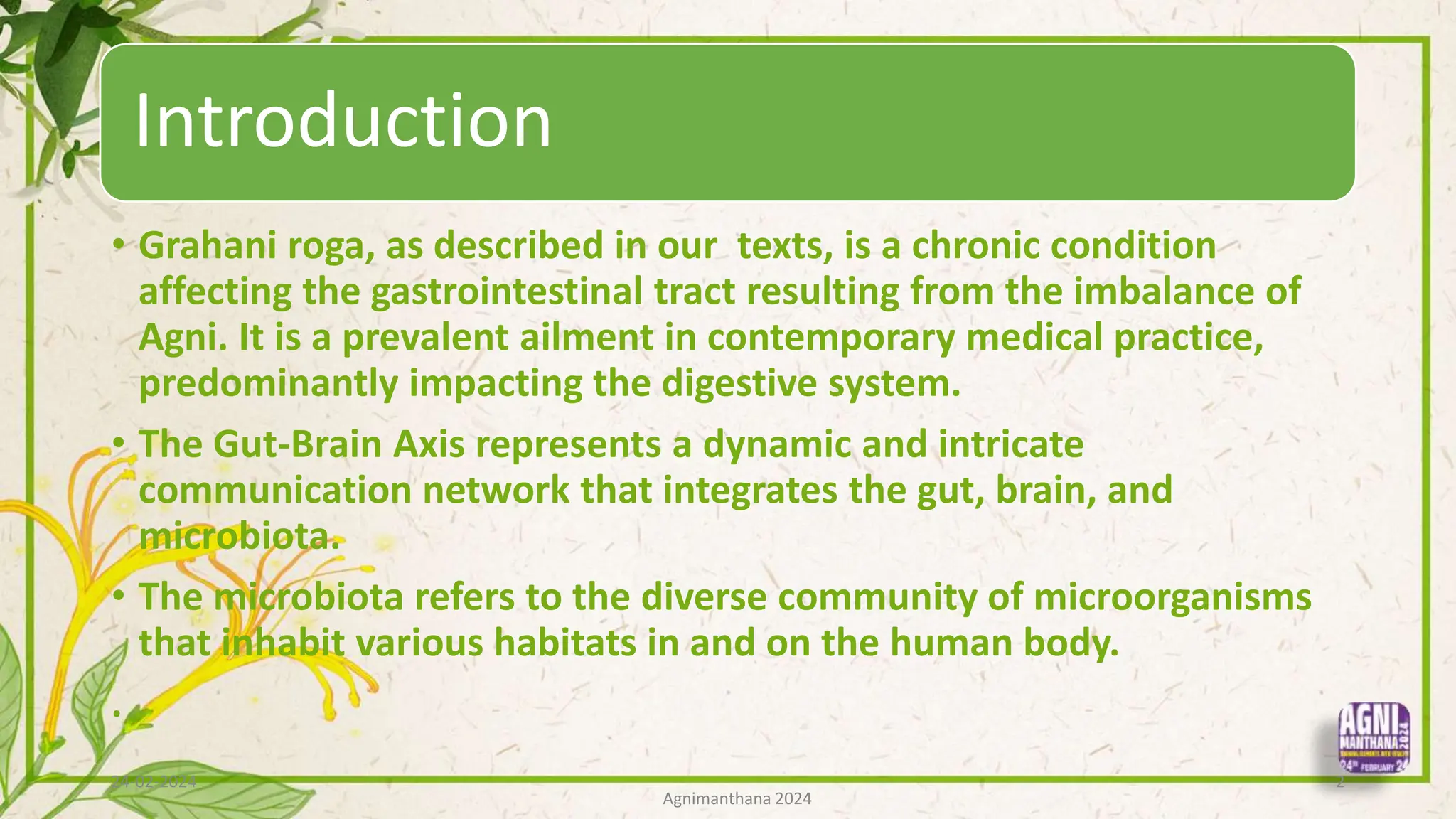 Exploring the Interplay of Gut-Brain Axis, Microbiota, and Agni in Grahani Disorders ...