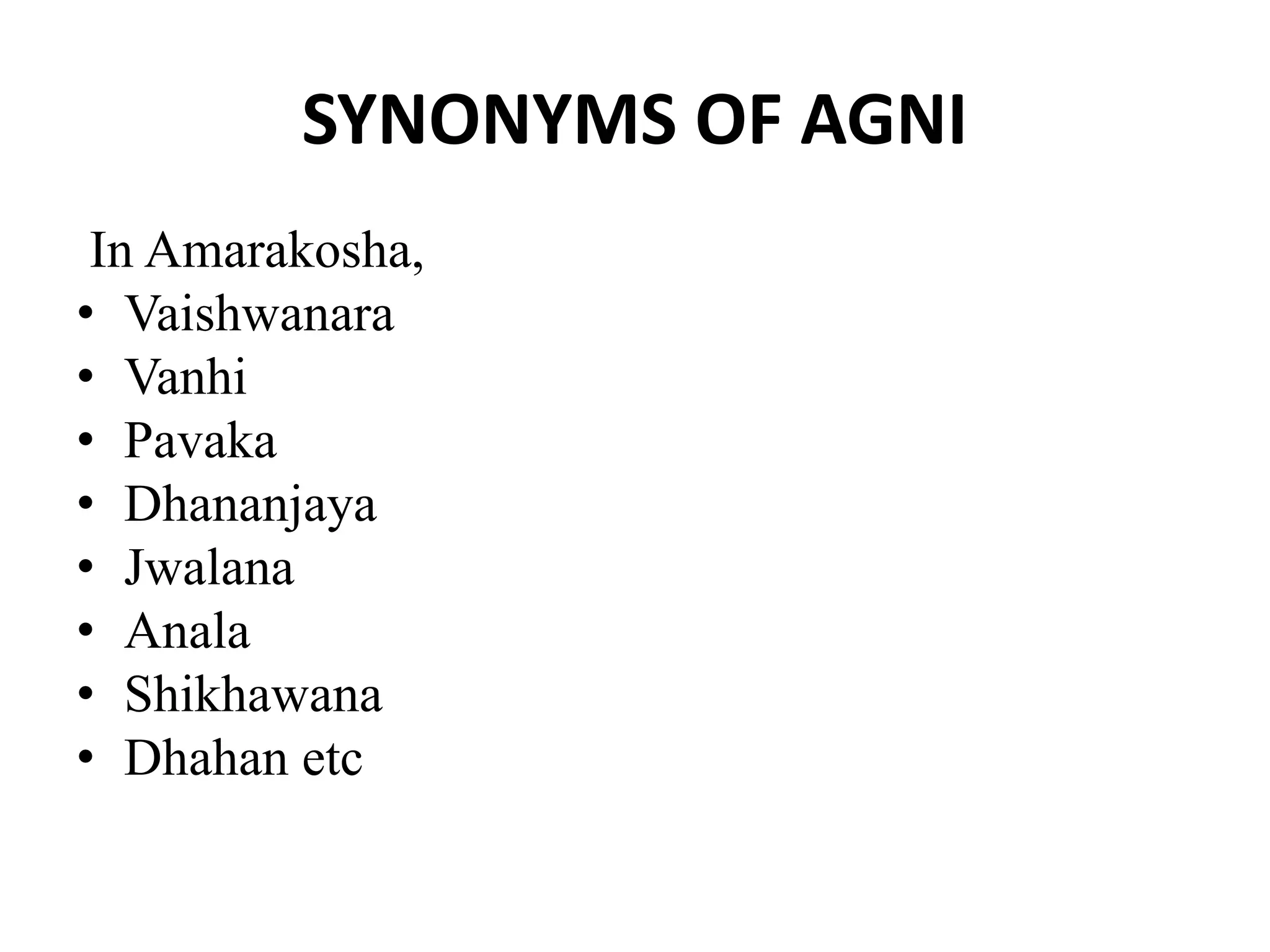 concept of Agni | PPTX