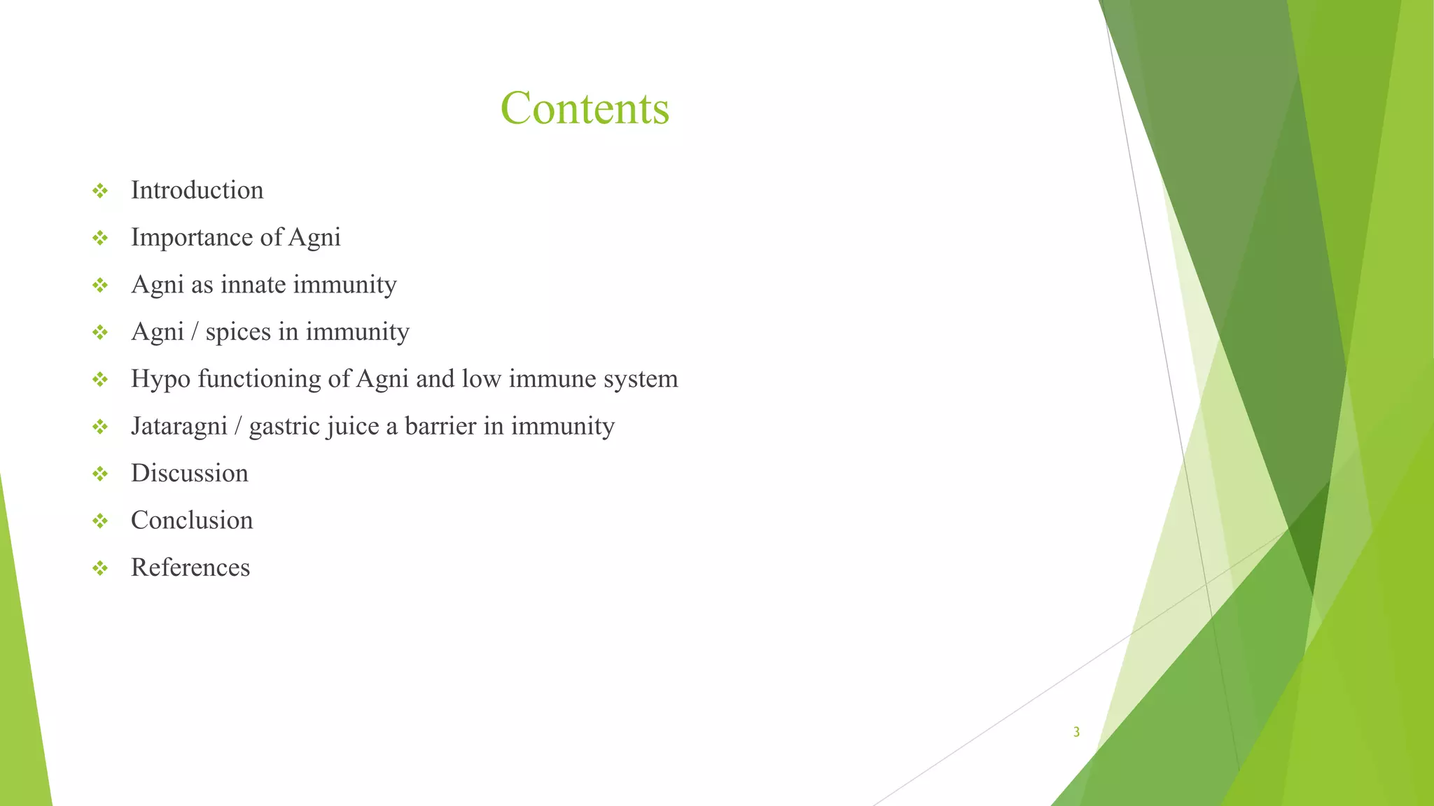 Role of agni in boosting immunity | PPTX
