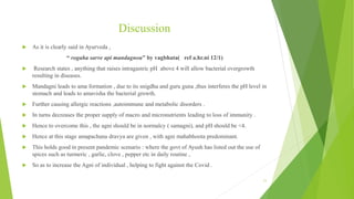 Role of agni in boosting immunity | PPT