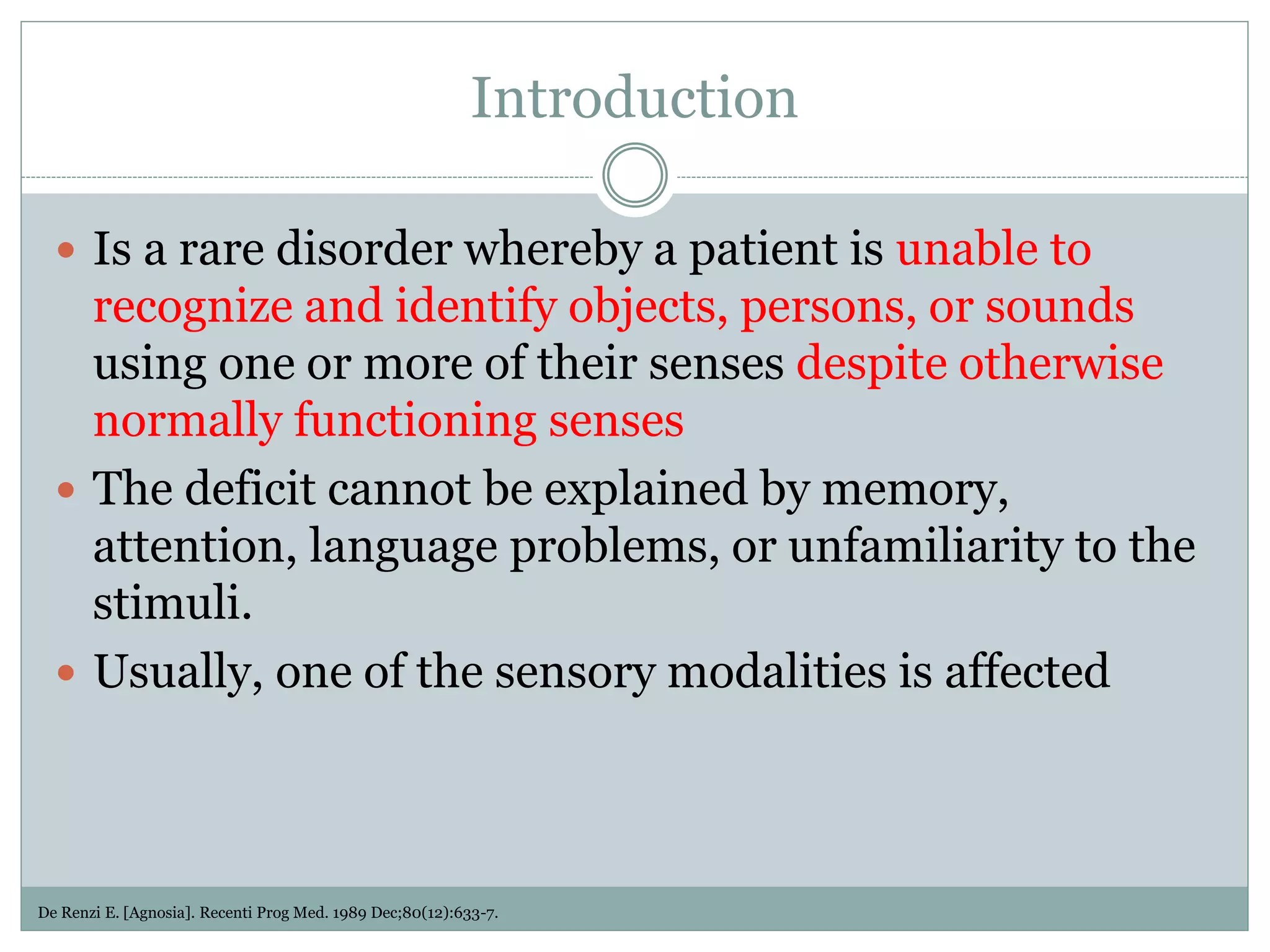 Agnosia | PPTX