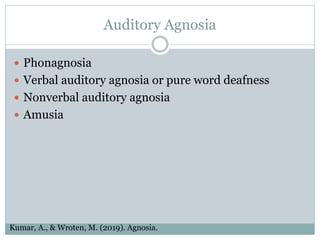 Agnosia | PPTX