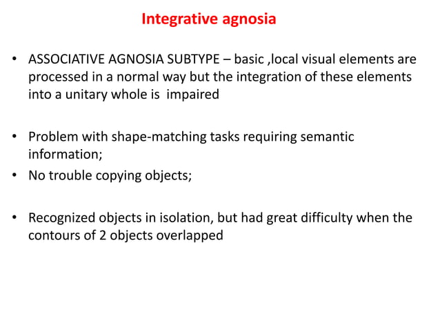 Agnosia ppt | PPT