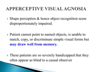 Apperceptive Visual Agnosia