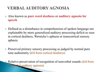 Auditory Agnosia