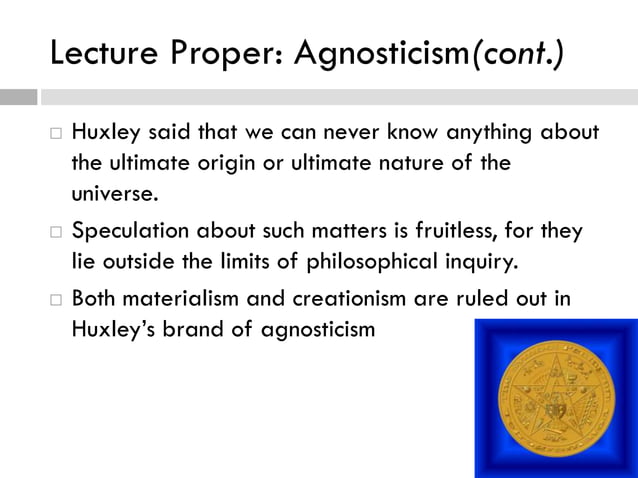 Agnosticism | PPTX | Agnosticism | Religion & Spirituality