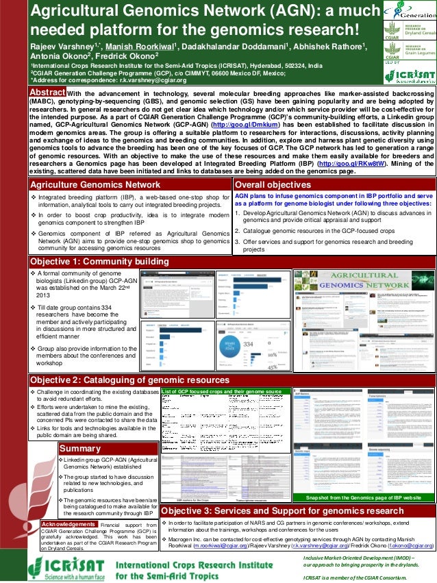 Agricultural Genomics Network (AGN): a much needed platform for the g…