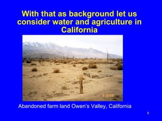 Sustainable? agriculture and water in California | PPTX