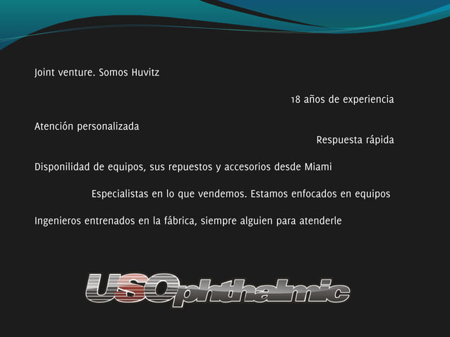 Presentación de USOphthalmic/Huvitz en Argentina | PPT