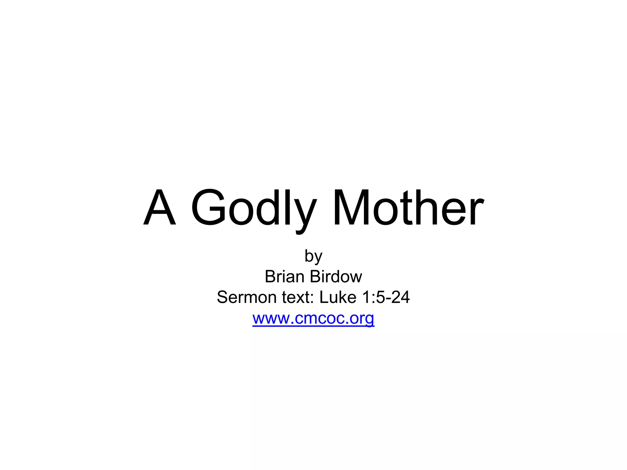 A godly mother | PPTX