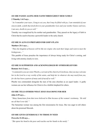 A GODLY WOMAN IS A WOMAN OF VISION.PROVERBS 31:10-31 | DOCX ...