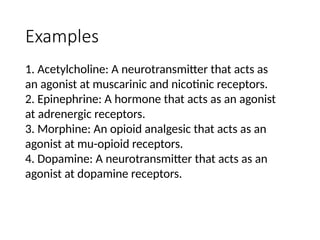 Agonist for medical and para medical,nursing, pharmacy, pharmacology | PPT