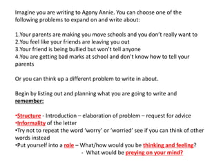 agony_aunt_letters activity for students | PPT
