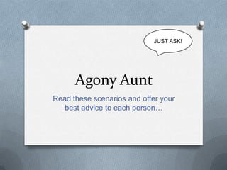Agony Aunt PSHE activity | PPTX