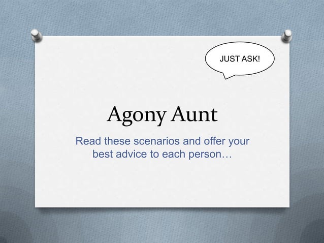 Agony Aunt PSHE activity | PPTX