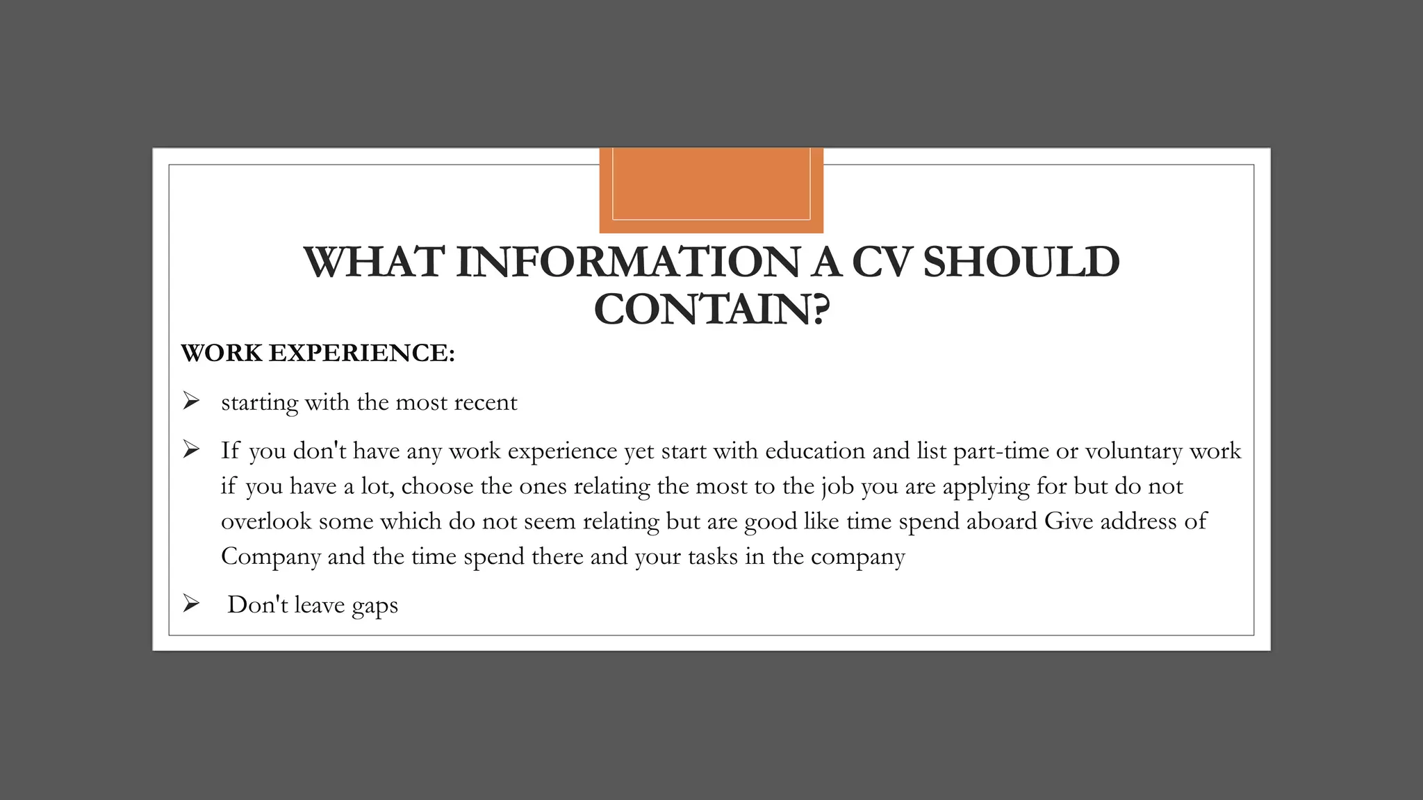 A good cv writing | PPTX