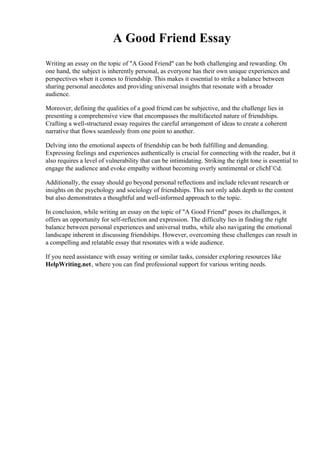 A Good Friend Essay.pdf