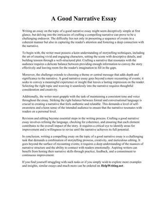 A Good Narrative Essay.pdf