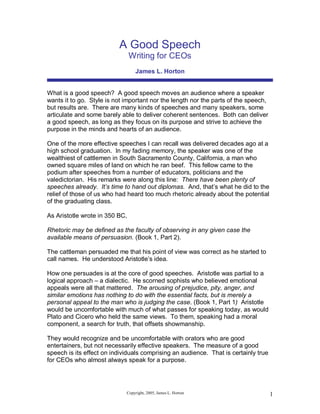 A good speech | PDF