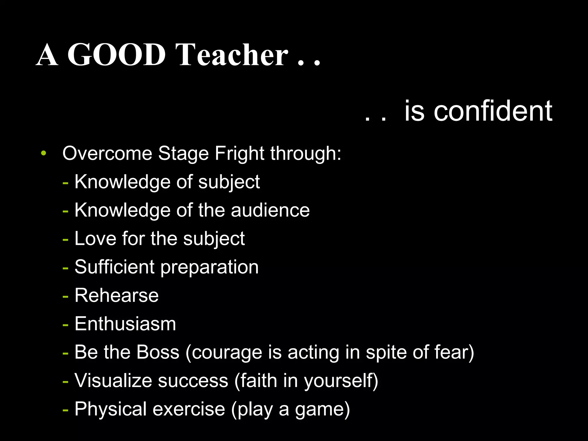 A good teacher | PPT