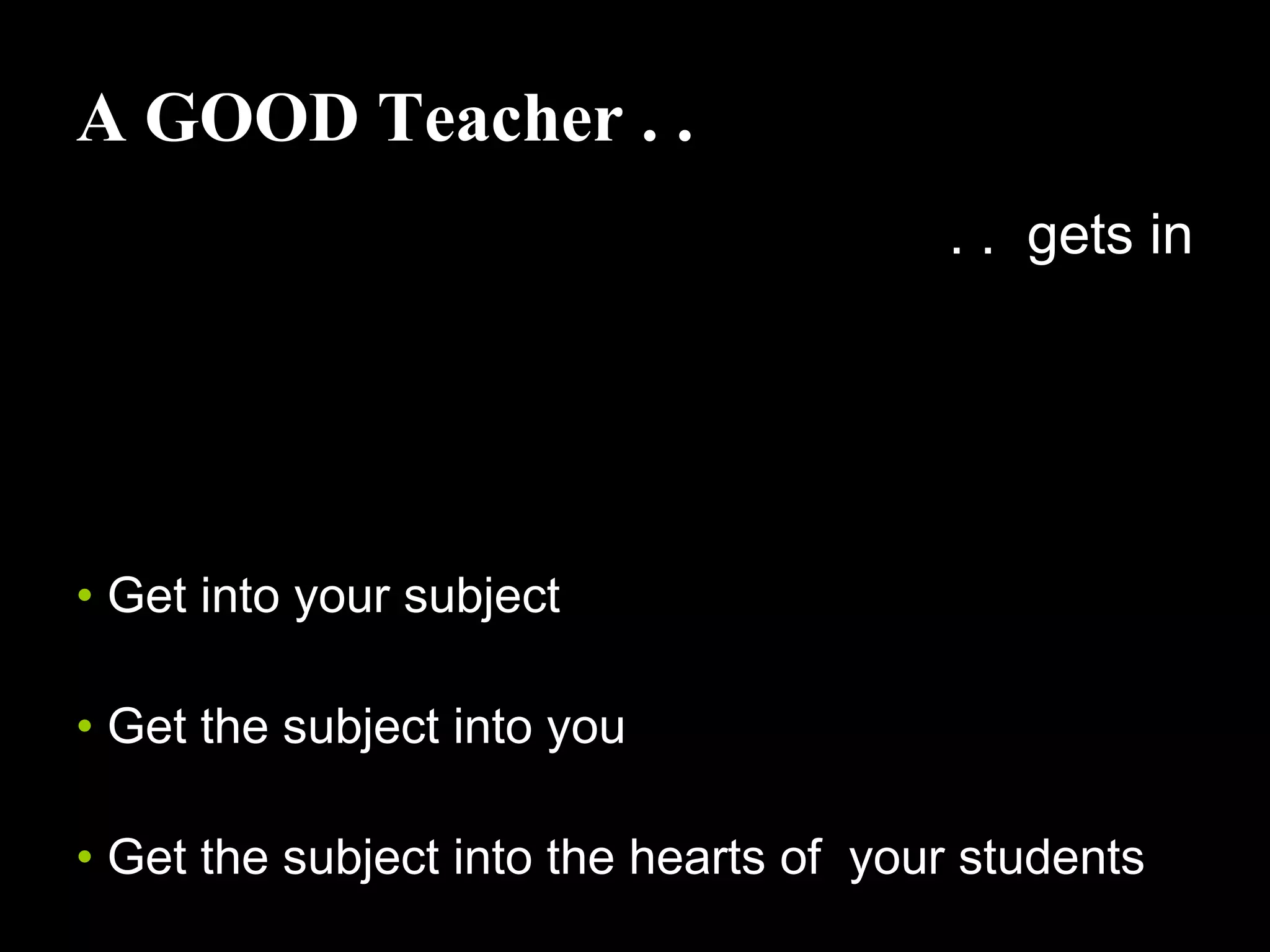 A good teacher | PPT