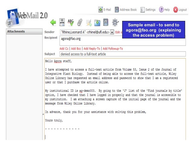 AGORA Basic Course: Module 3 Appendix: AGORA Portal – Access Problems…