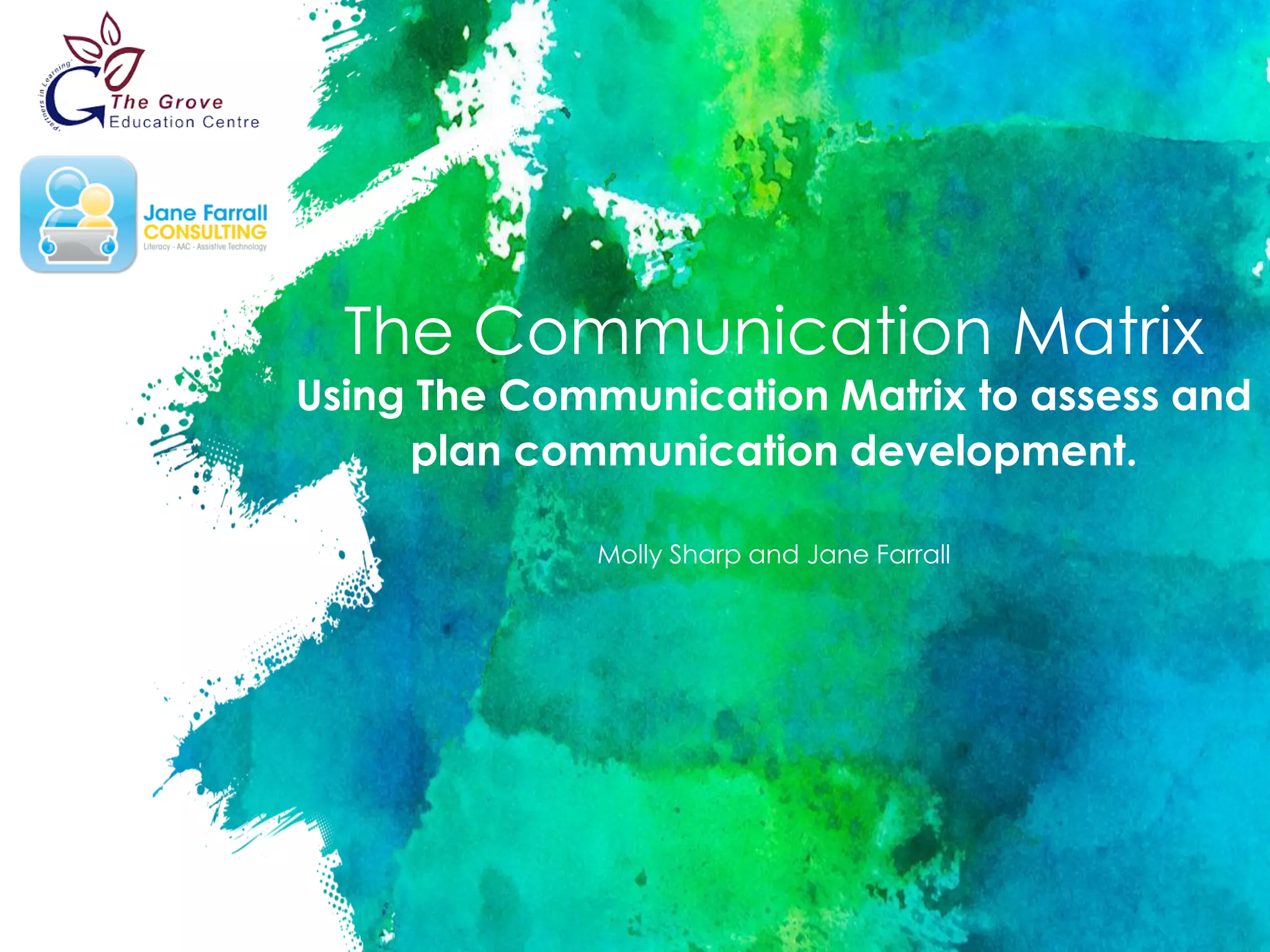 The Communication Matrix: Using The Communication Matrix to assess and ...