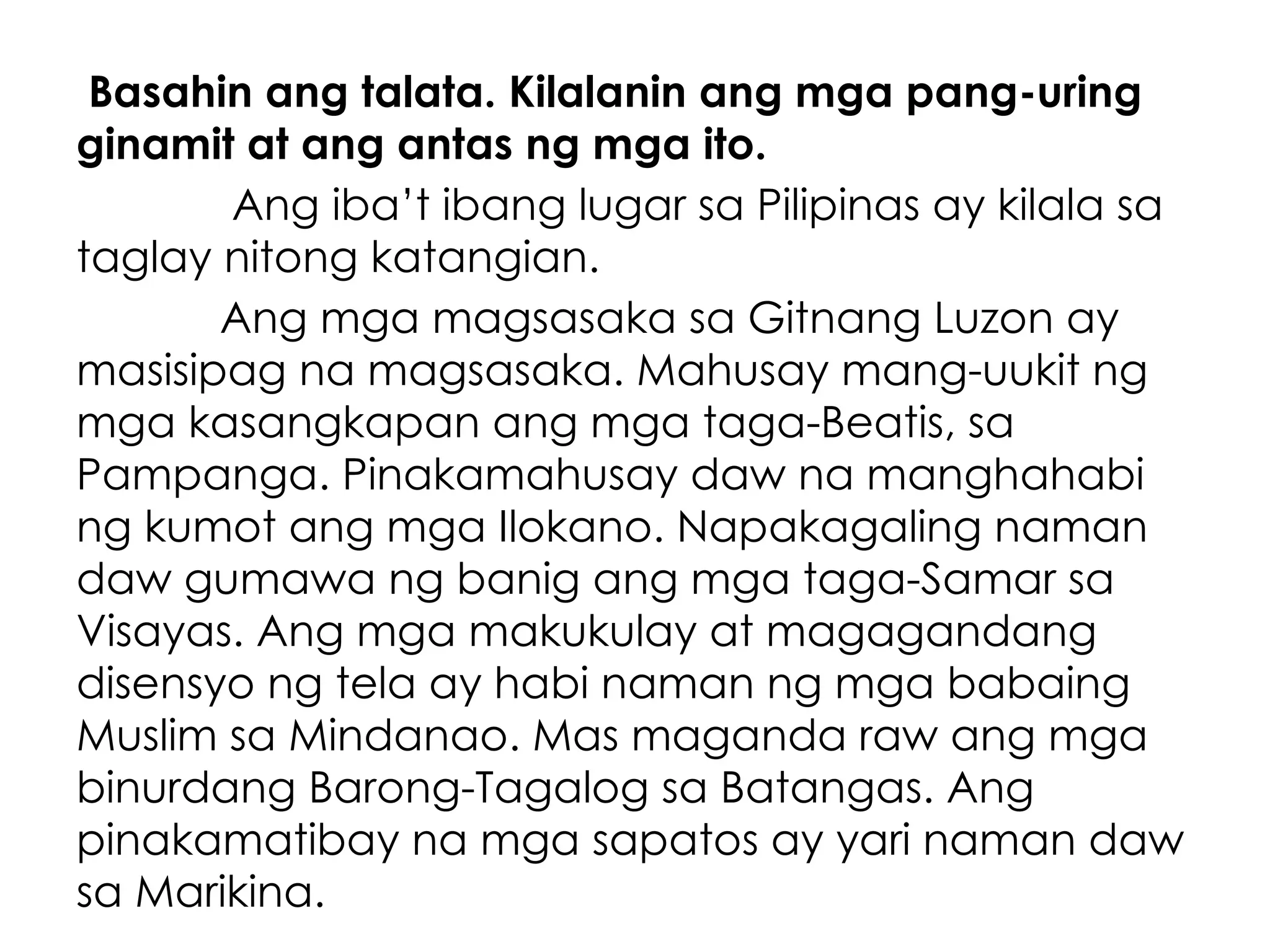 agosto 28.pptx Antas ng Pang-uri Filipino | PPTX