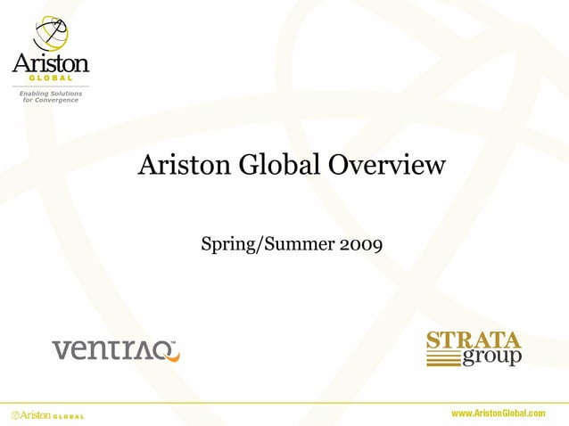 Ariston Global Overview | PPT | Business | Business and Finance