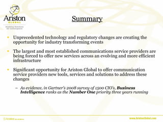 Ariston Global Overview | PPT | Business | Business and Finance