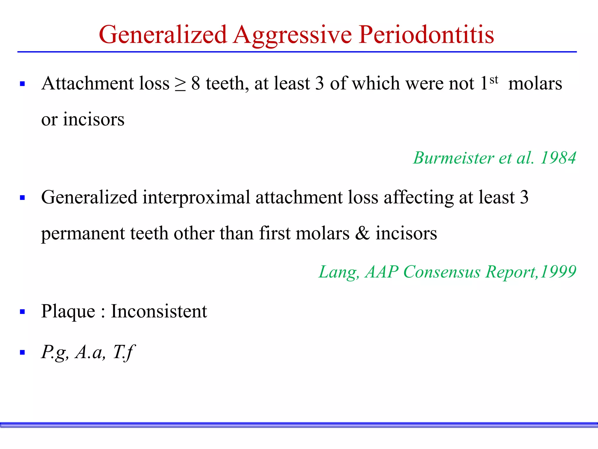 Aggressive periodontitis | PPTX