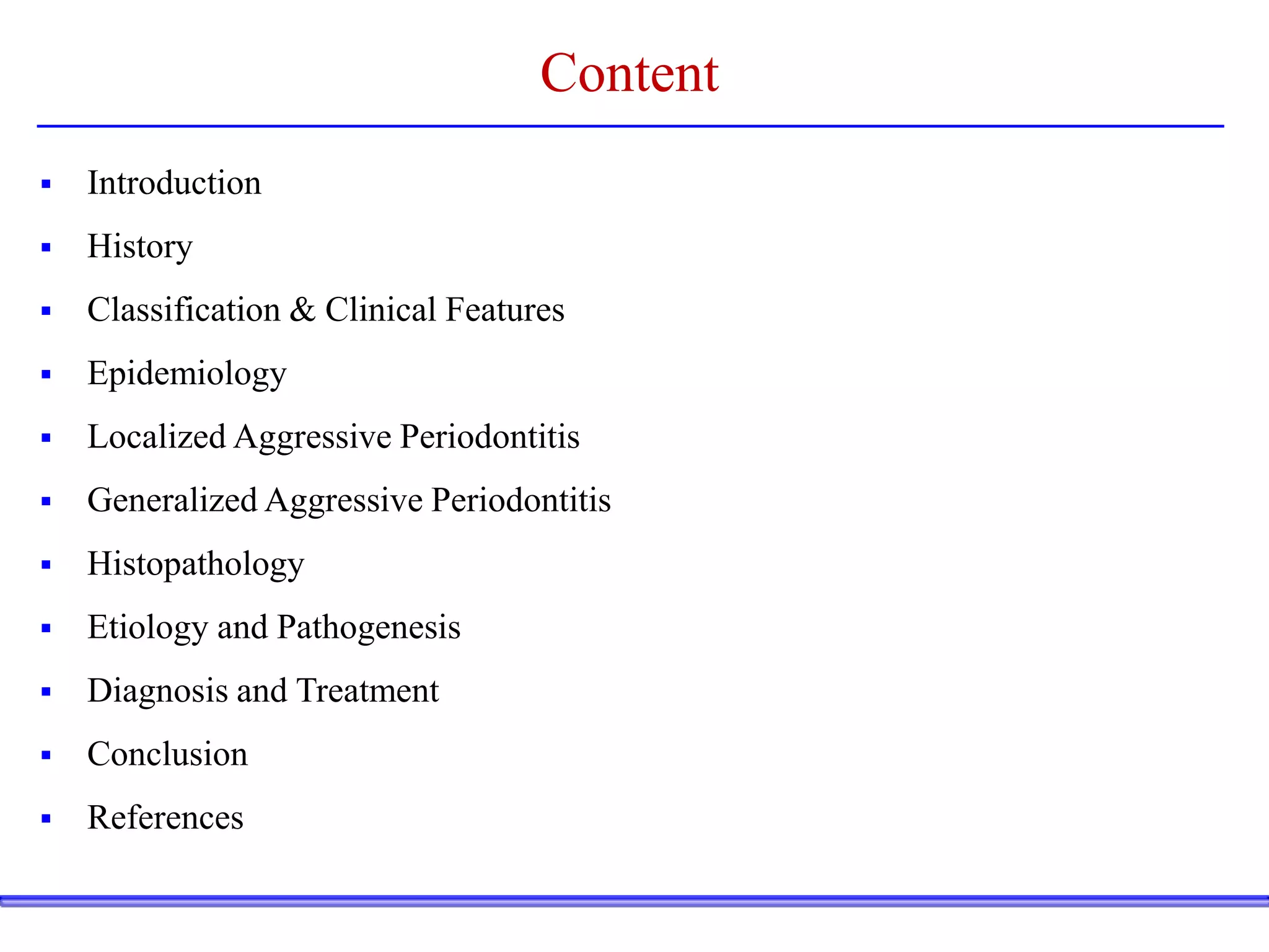 Aggressive periodontitis | PPTX