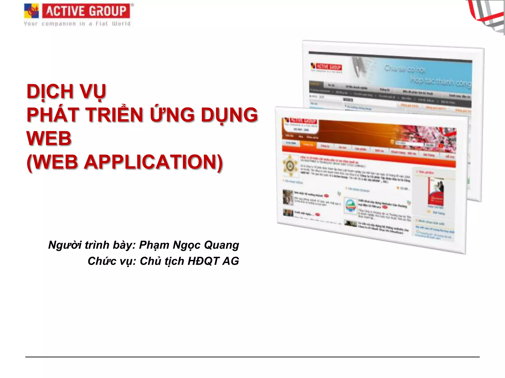 Dich vu webapplication | PPT