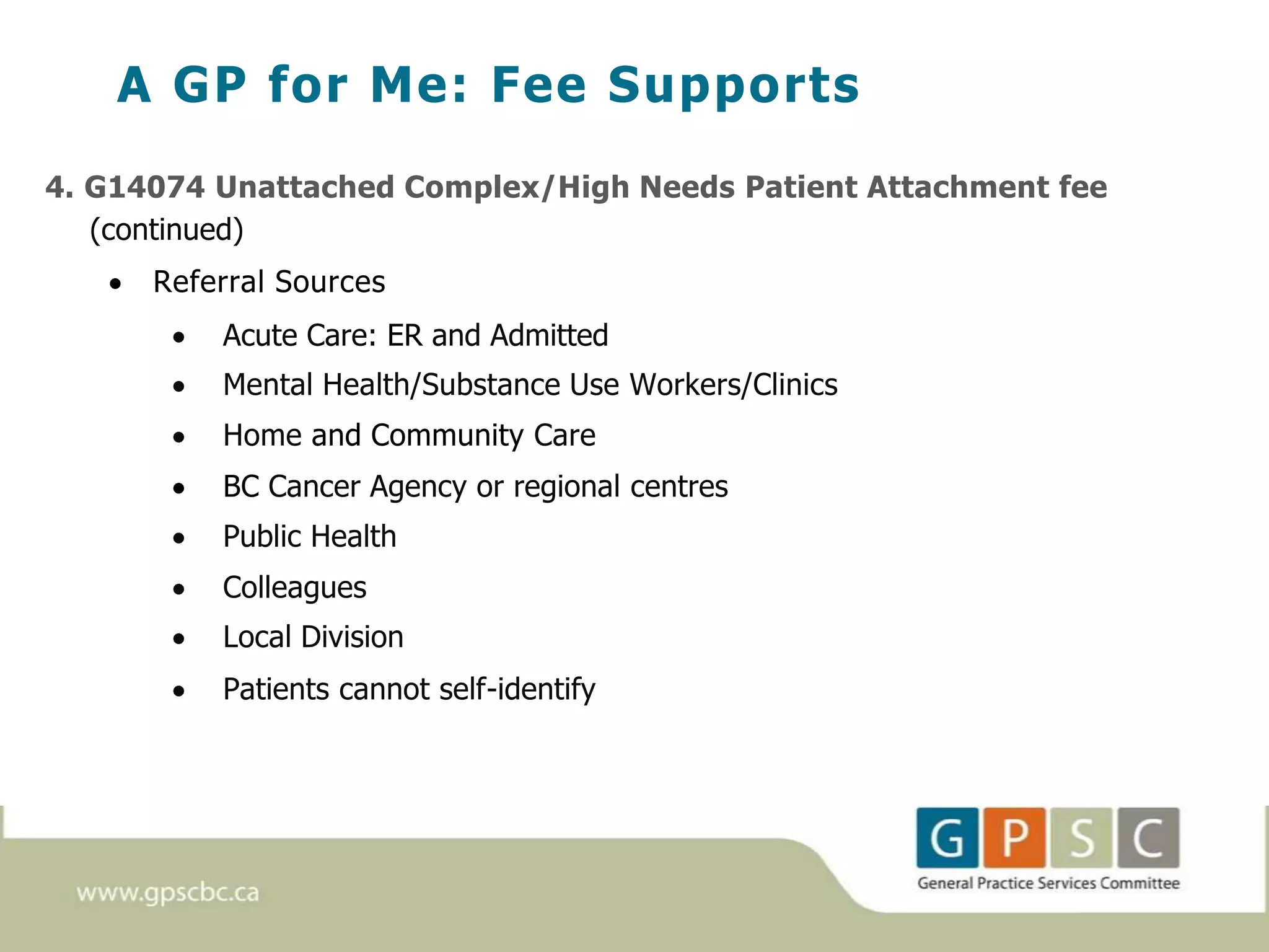 A gp for me overview presentation codes only | PPT