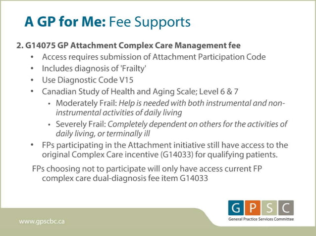 A gp for me overview presentation codes only | PPT