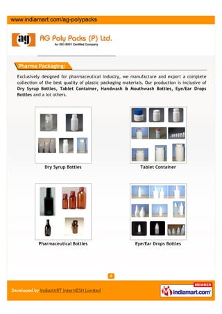 AG Poly Packs Private Limited, Ghaziabad, Plastic Components | PDF ...