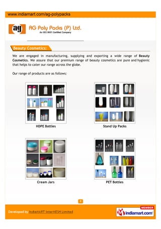 AG Poly Packs Private Limited, Ghaziabad, Plastic Components | PDF ...