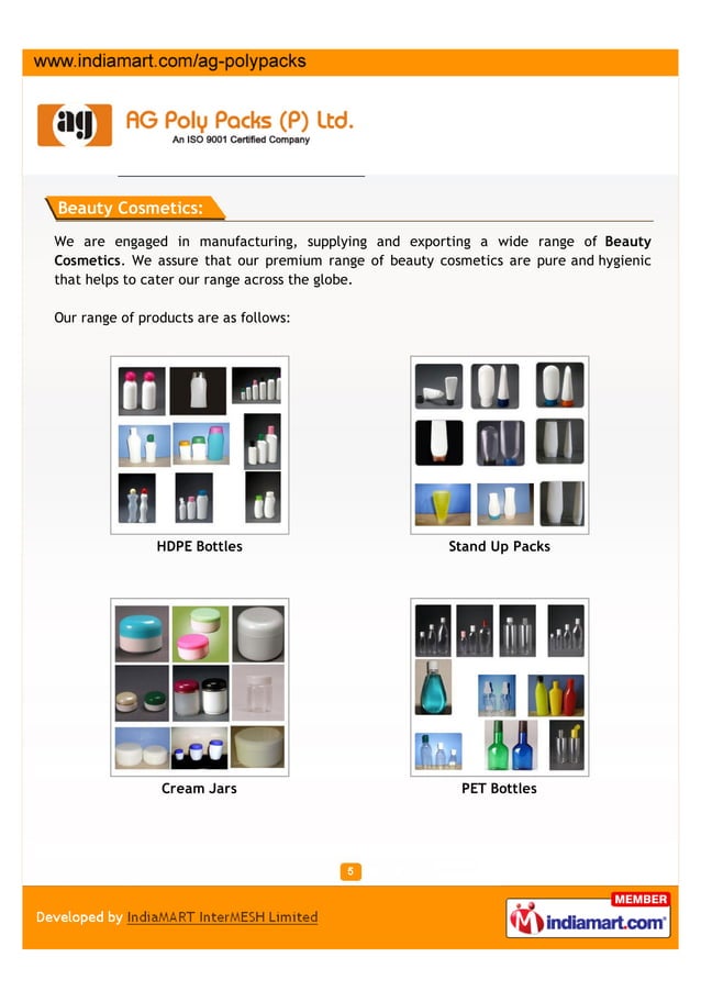 AG Poly Packs Private Limited, Ghaziabad, Plastic Components | PDF